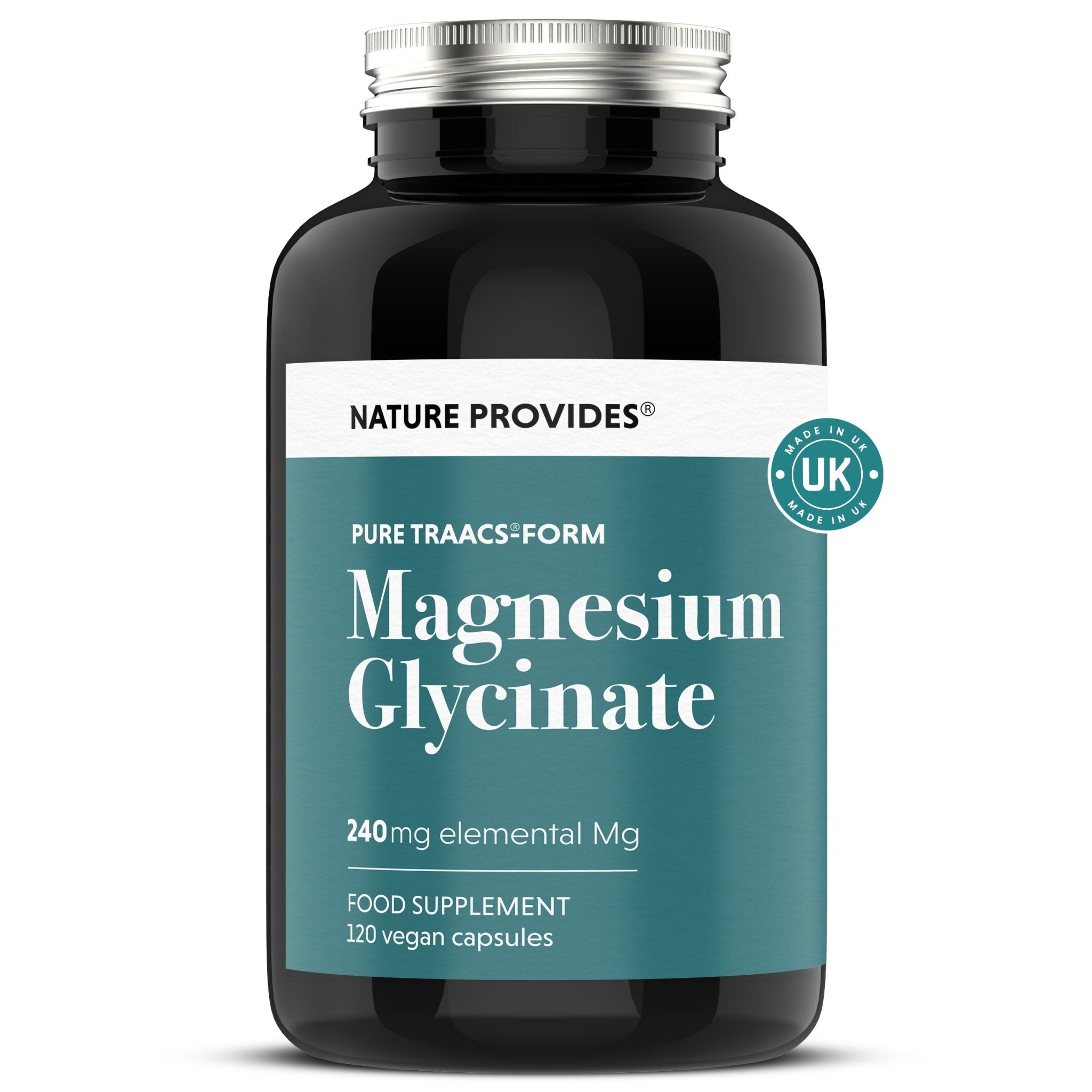 REINES Magnesiumglycinat (TRAACS) | 120 vegane Kapseln | HERGESTELLT IN ...